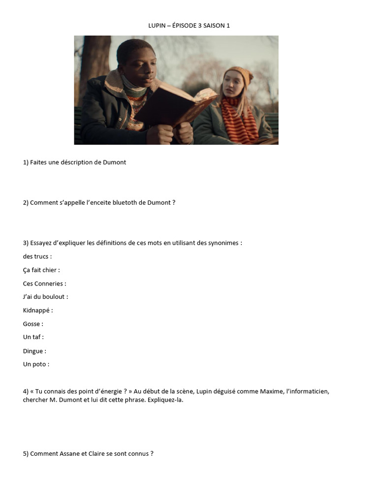 LUPIN - Episode 3 - Saison 1 | PDF