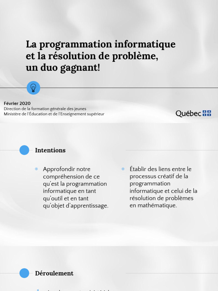 Presentation-programmation-resolution-problemes | PDF