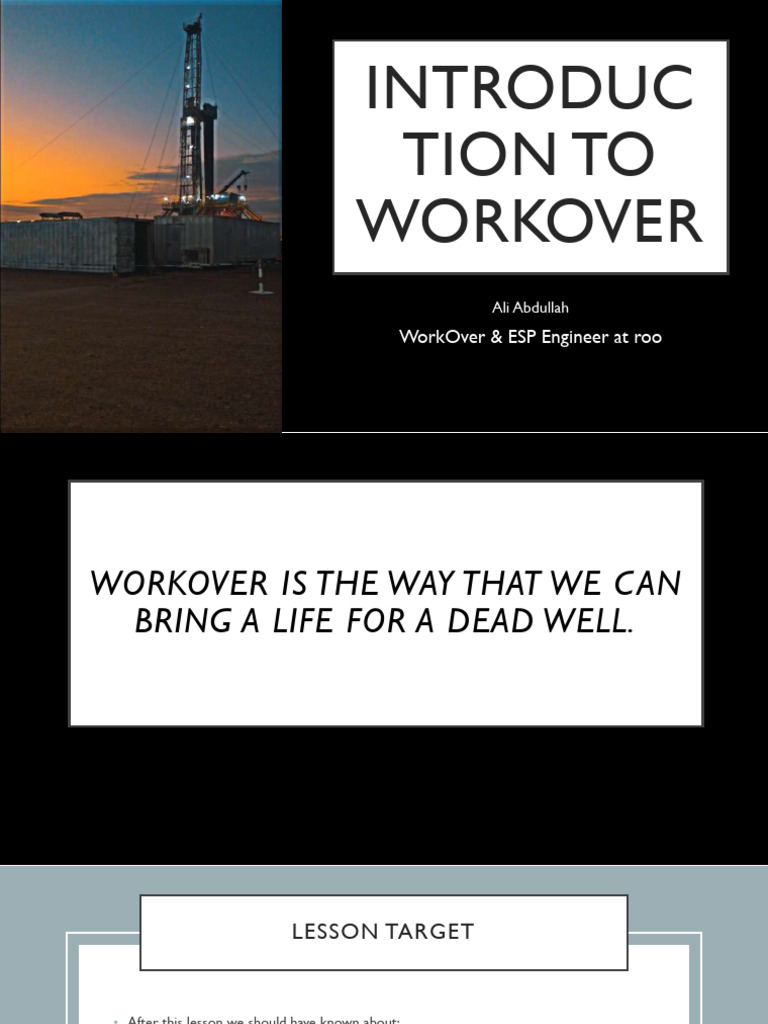 Introduction To Workover | PDF