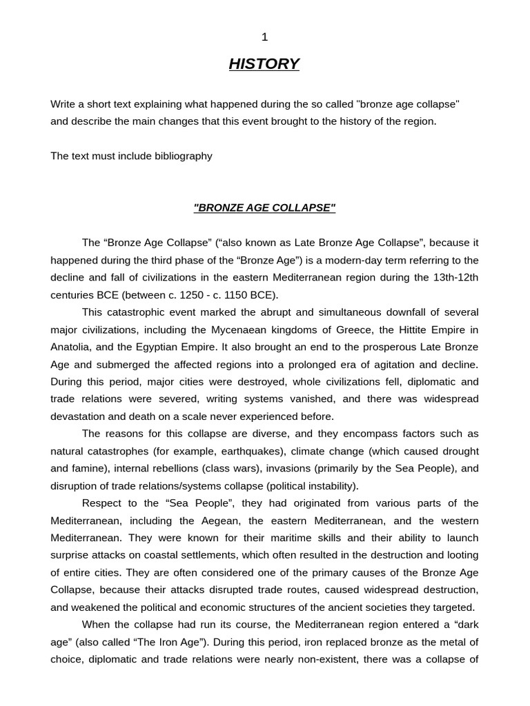 T.P. - The Bronze Age Collapse | PDF