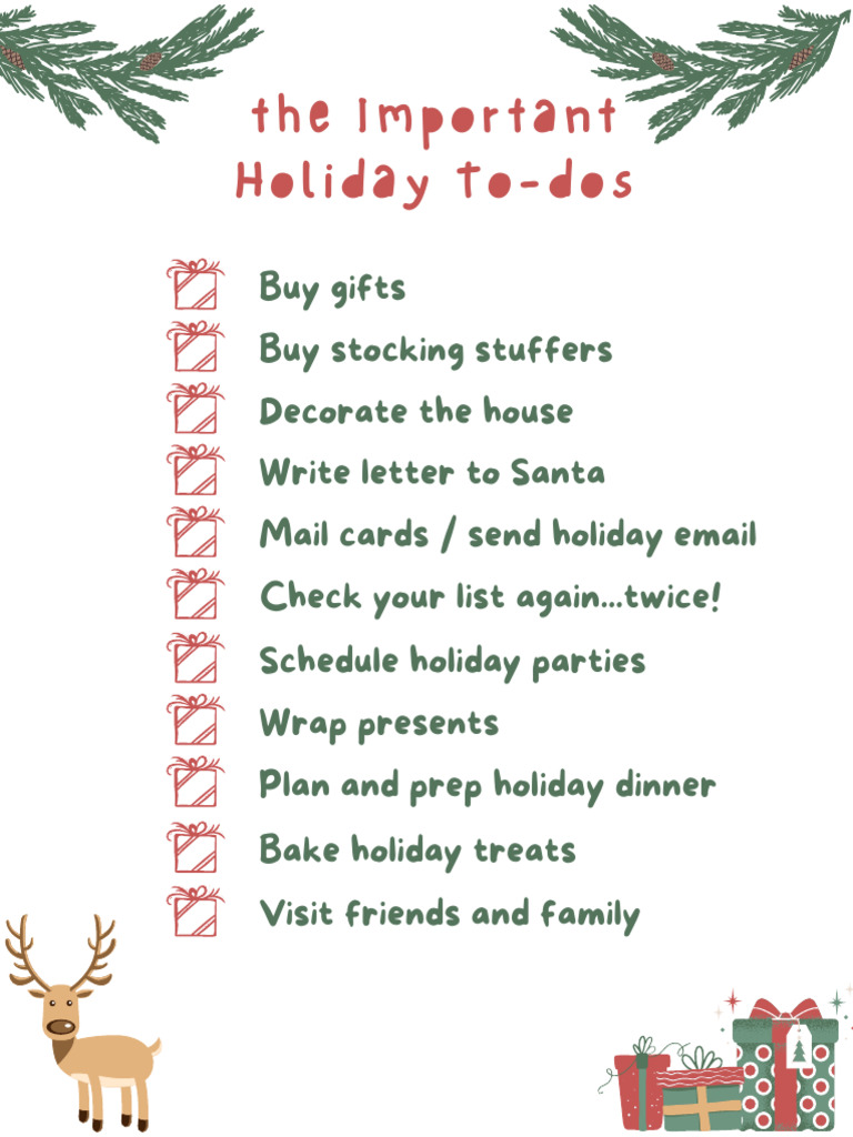 Holiday To-Do List | PDF
