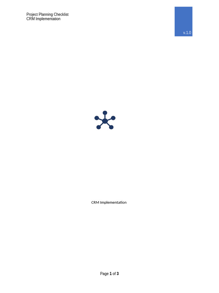 Project Checklist Template 1 | PDF