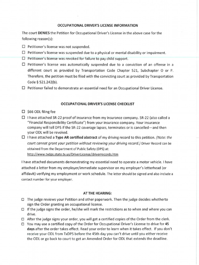 Dallas County Occupational-Drivers-License-Petition-20211028 | PDF