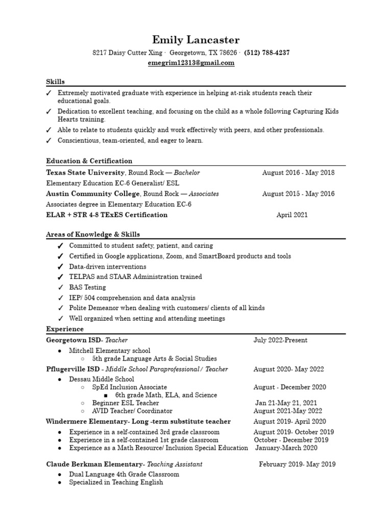 Resume EL | PDF