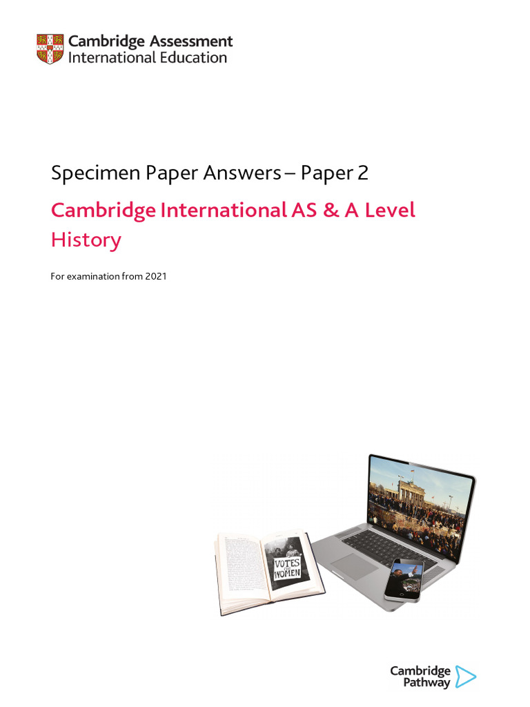 9489 Specimen Paper Answers Paper 2 (For Examination From 2021) | PDF