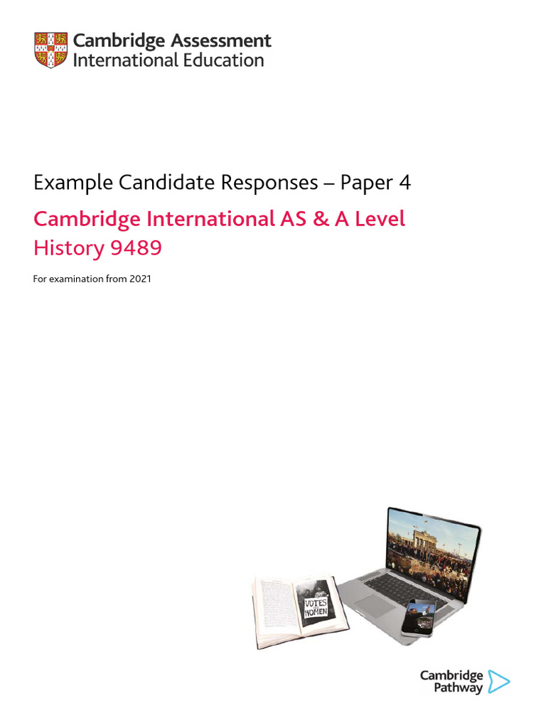 9489 Example Candidate Responses Paper 4 (For Examination From 2021) | PDF