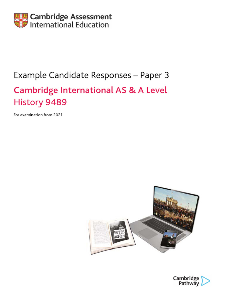 9489 Example Candidate Responses Paper 3 (For Examination From 2021) | PDF