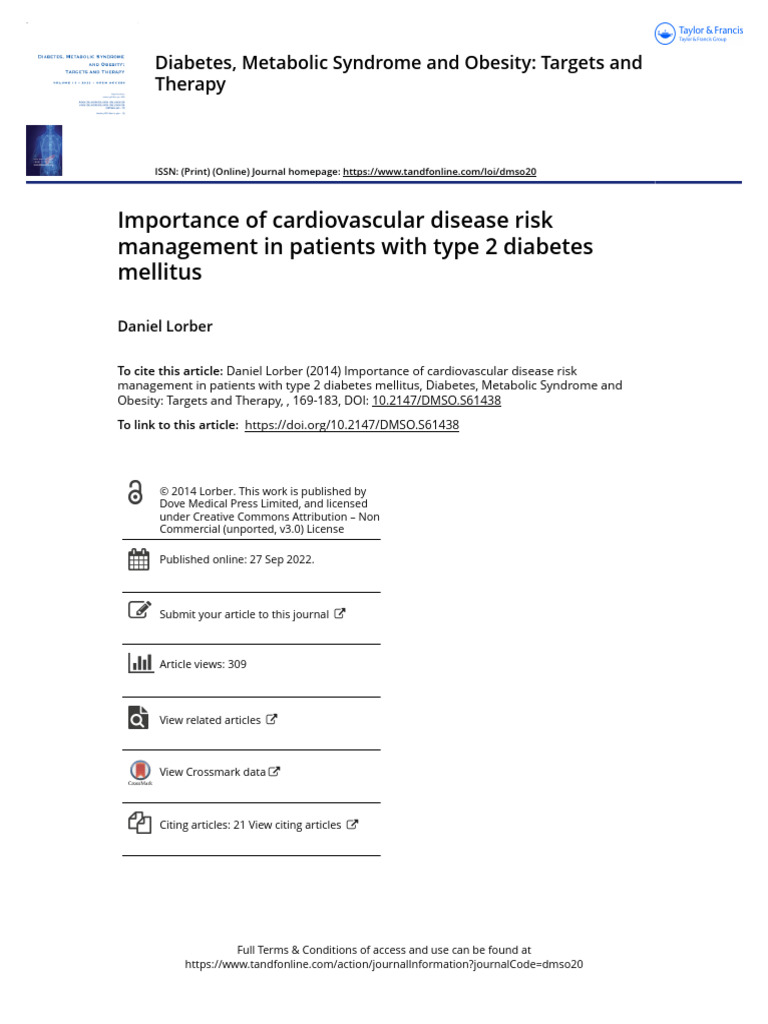 Importance of Cardiovascular Disease Risk Management in Patients With ...