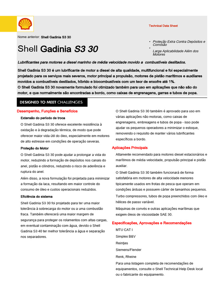 Shell Gadinia S3 30 | PDF