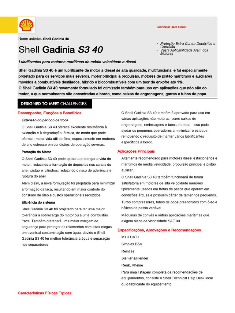 Shell Gadinia S3 40 | PDF