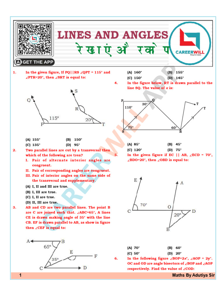 216182lines and Angles Final PDF - Crwill | PDF | Trigonometry ...