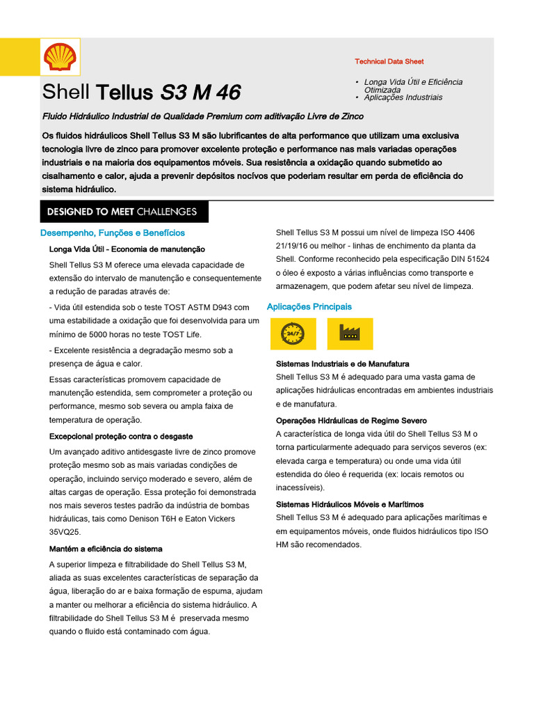 Shell TELLUS S3 M 46 | PDF