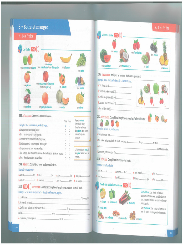 Vocabulaire Fruits Et Legumes | PDF