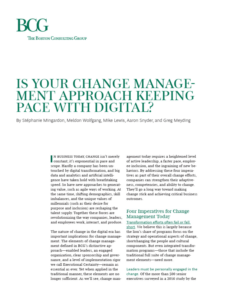 BCG Is Your Change Management Approach Keeping Pace With Digital Sep ...