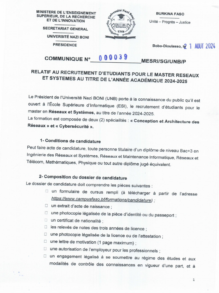 Master Réseaux Et Systèmes | PDF