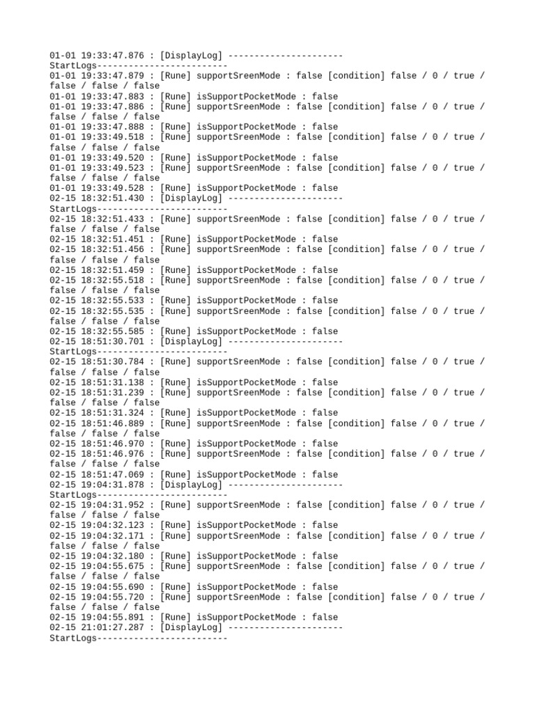 Display Setting Logs | PDF