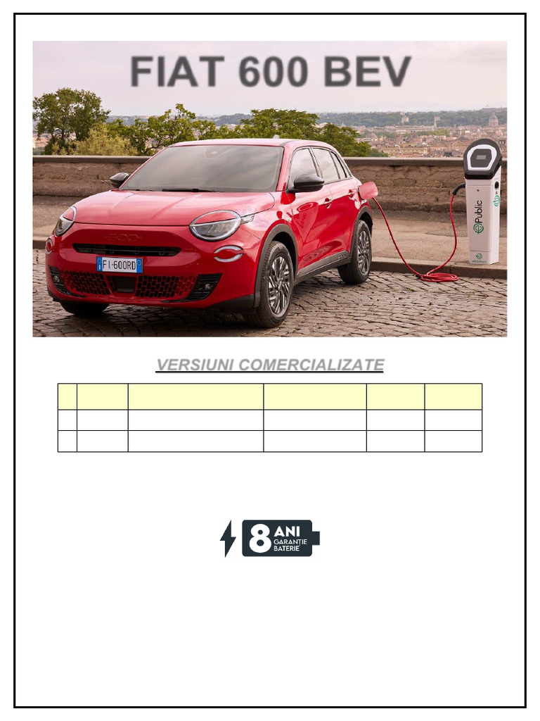 Fisa Fiat 600 Bev My24 | PDF