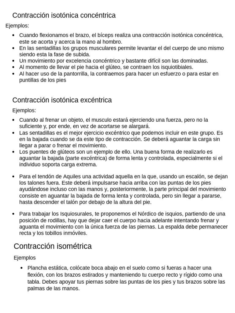 Tipos de Contracción | PDF