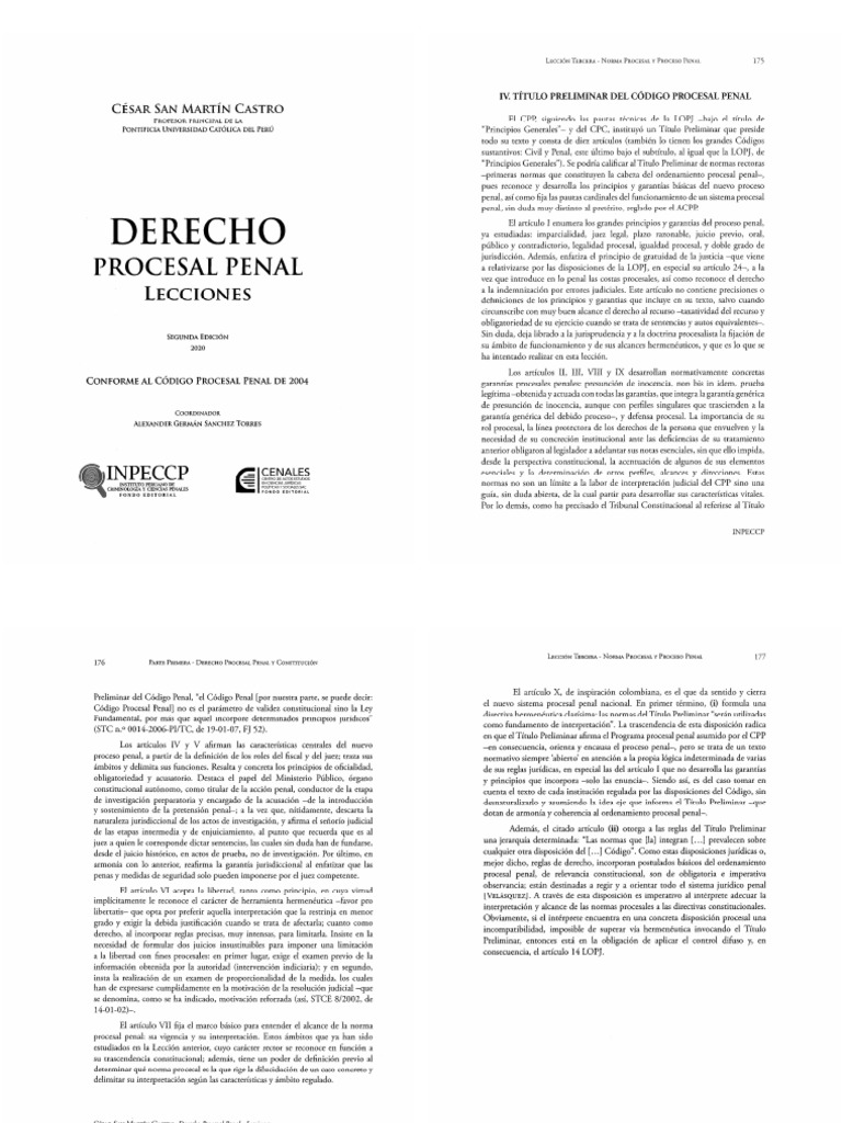 Titulo Preliminar Del Cod Procesl Penal | PDF