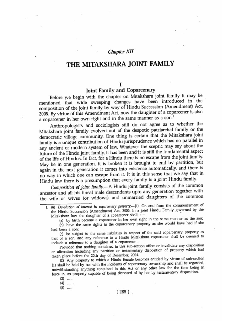 Joint Family | PDF