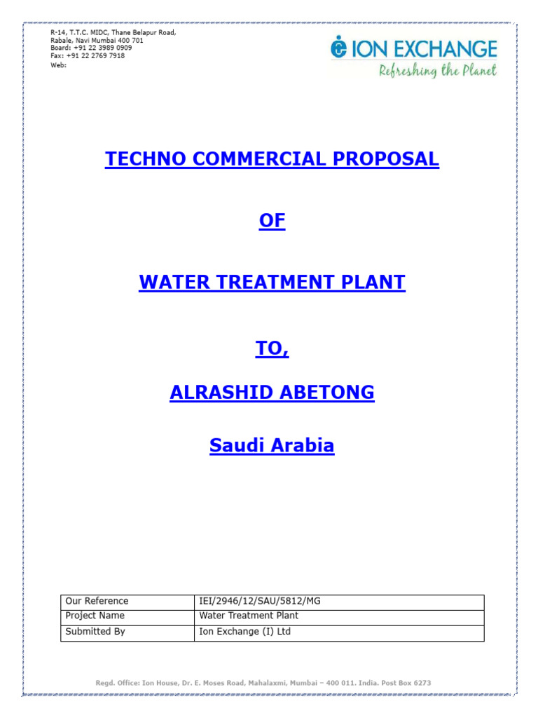 Techno-Commercial Proposal - AA - 11.9.24 | PDF