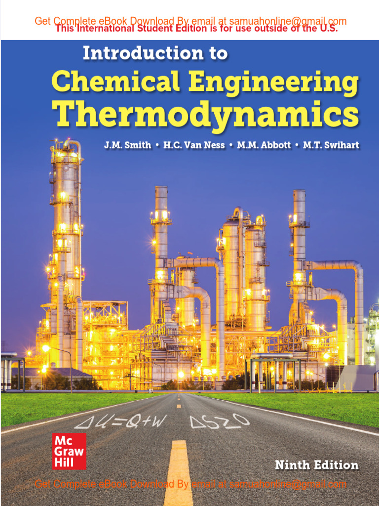Ebook (ISE) Introduction To Chemical Engineering Thermodynamics, 9e Hendrick Van Ness, Michael ...