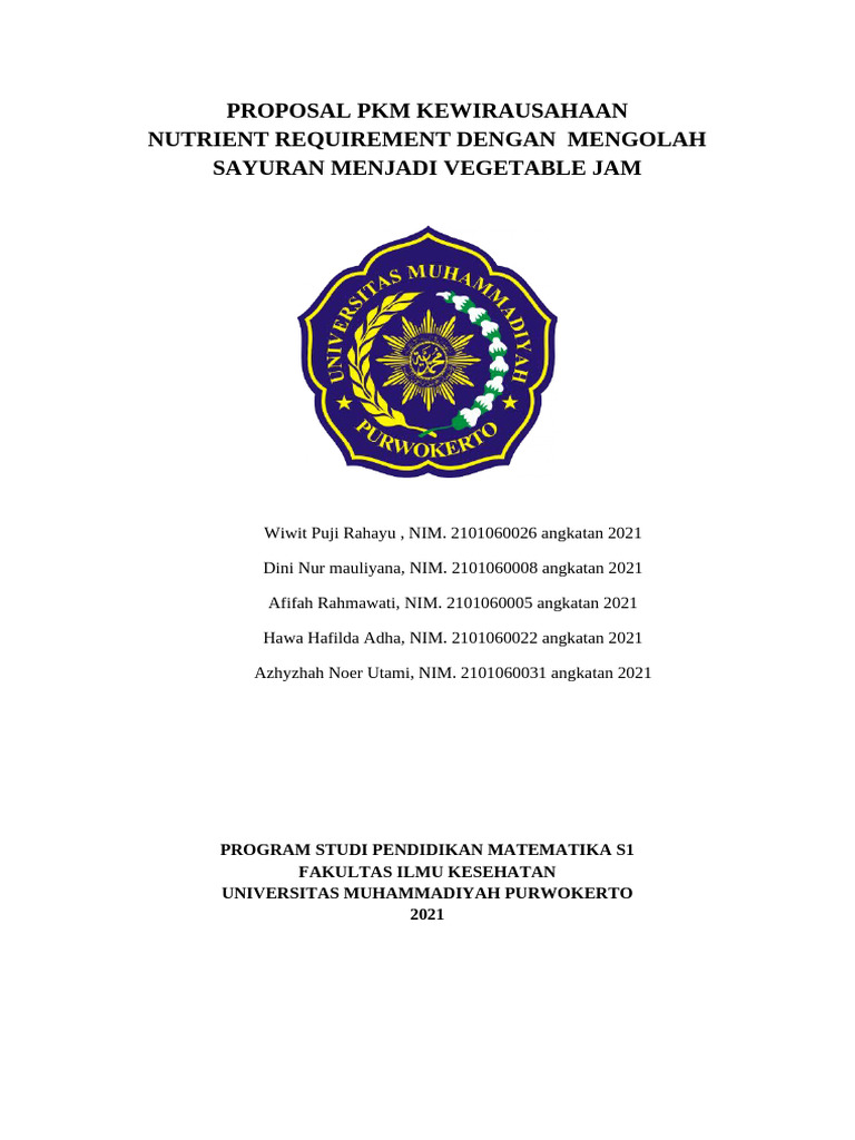 Proposal Pkm Kelompok 6_pend.matematika | PDF