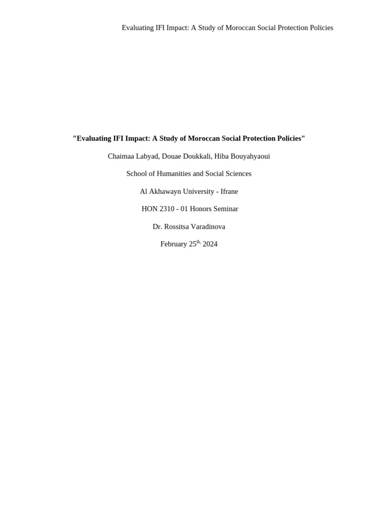 Honors Proposal (Final Version) | PDF
