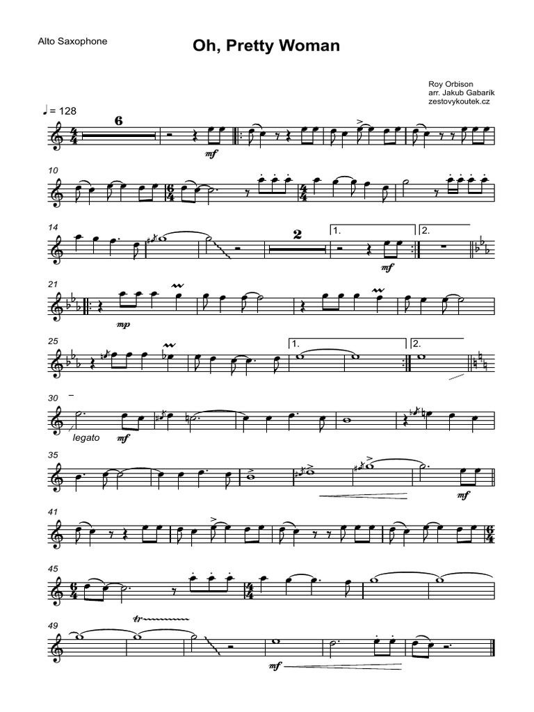Pretty Woman_sax-Alto Saxophone | PDF