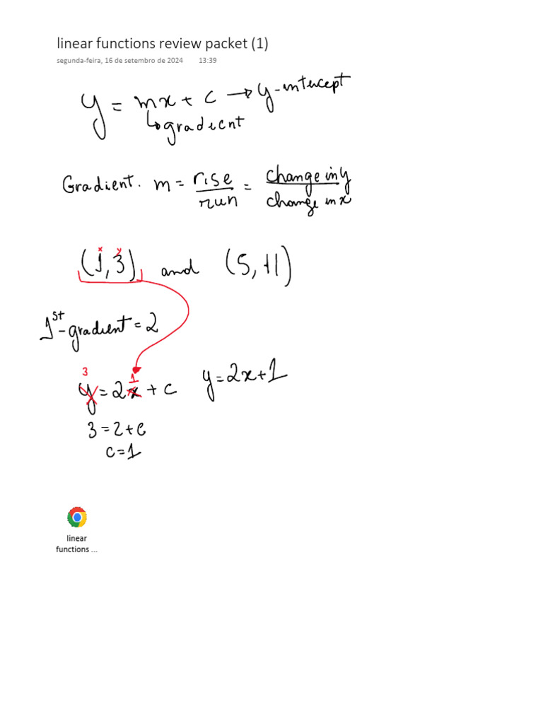 Linear Equations Review | PDF