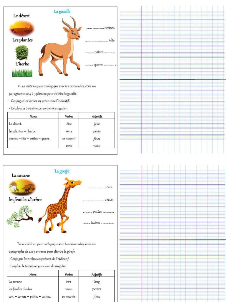 Production Écrite Les Animaux | PDF