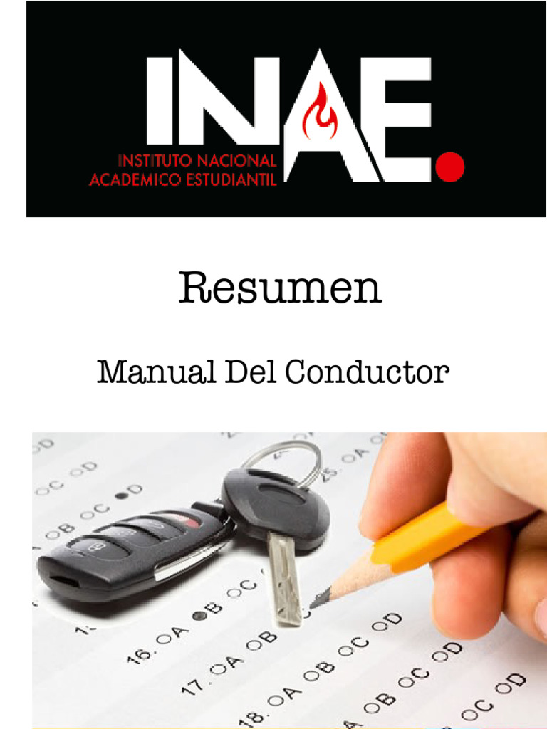 Resumen Manual NUEVO Del Conductor 2.0- Curso Virtual | PDF