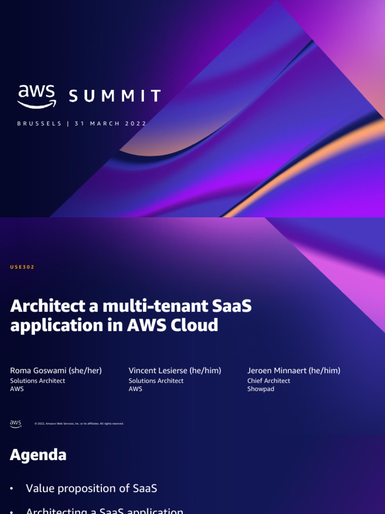 Architect A Multi-Tenant SaaS Application Like Showpad in AWS Cloud | PDF
