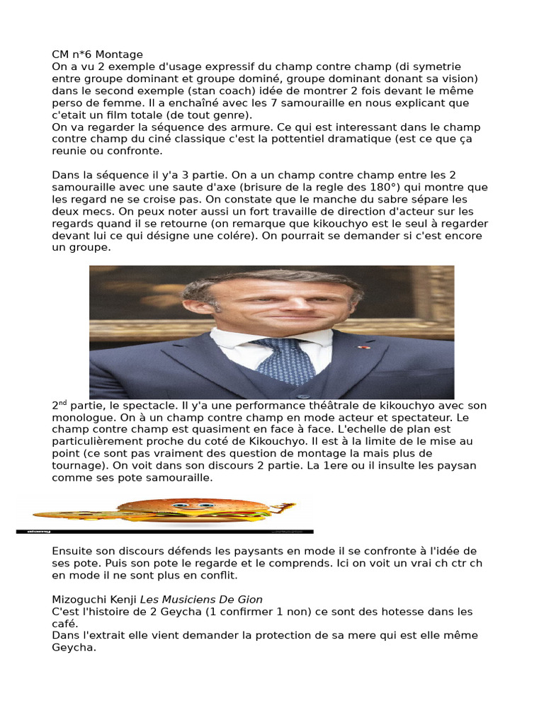 Cours 6 Champ Contre Champ | PDF