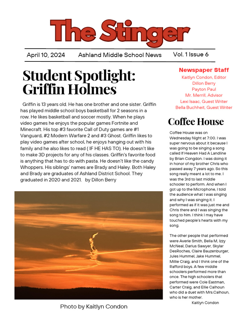 The Stinger Vol 1 Issue 6 | PDF