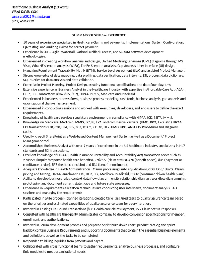 VIRAL SONI Resume | PDF