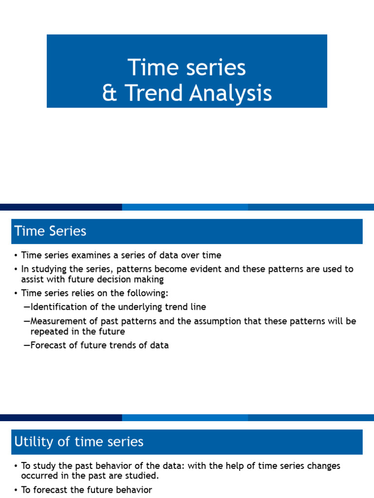 9.Time series and Trend Analysis | PDF