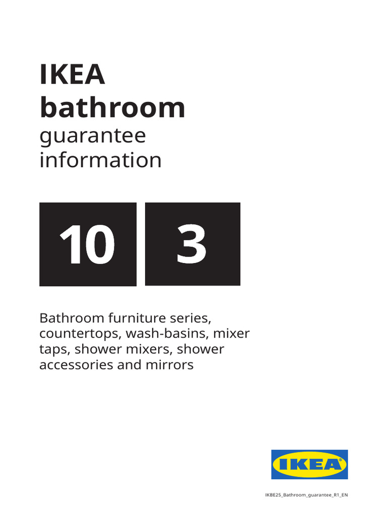 Ikbe25 A5 Bathroom Guarantee Brochure r1 e Approved | PDF