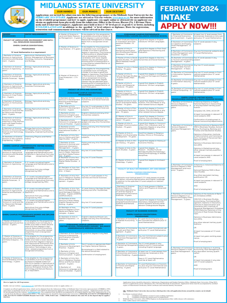 Msu February 2024 Intake | PDF