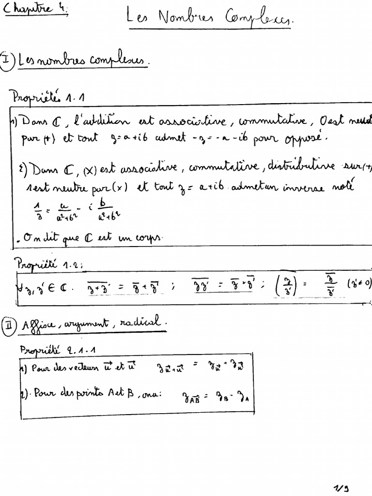04 - Nombres Complexes | PDF