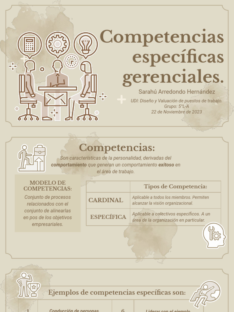 Competencias Específicas Gerenciales. | PDF