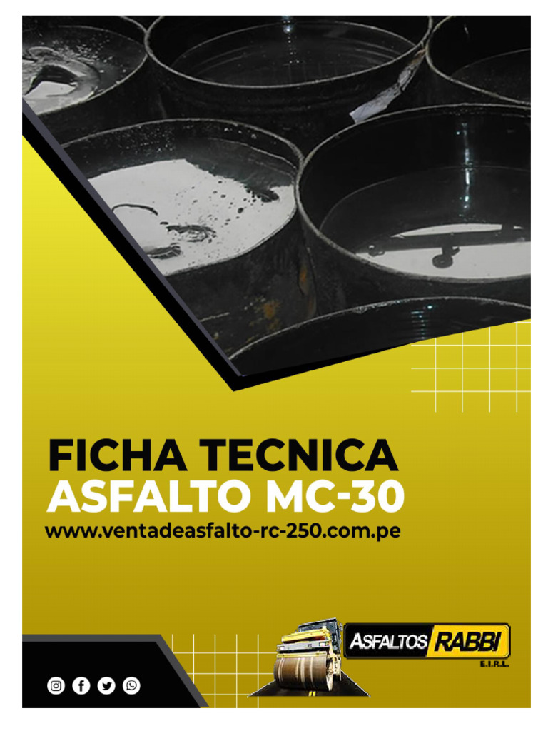 Ficha Tecnica Asfalto MC 30 | PDF