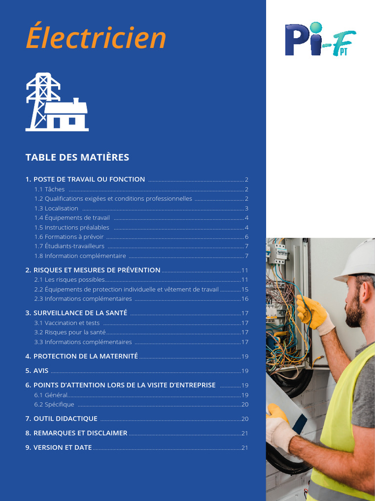Fiche Électricien | PDF