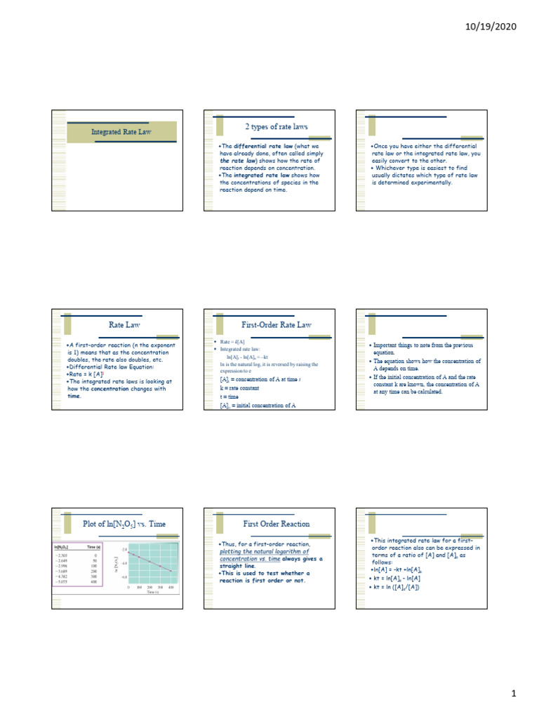 2 Integrated Rate Law | PDF