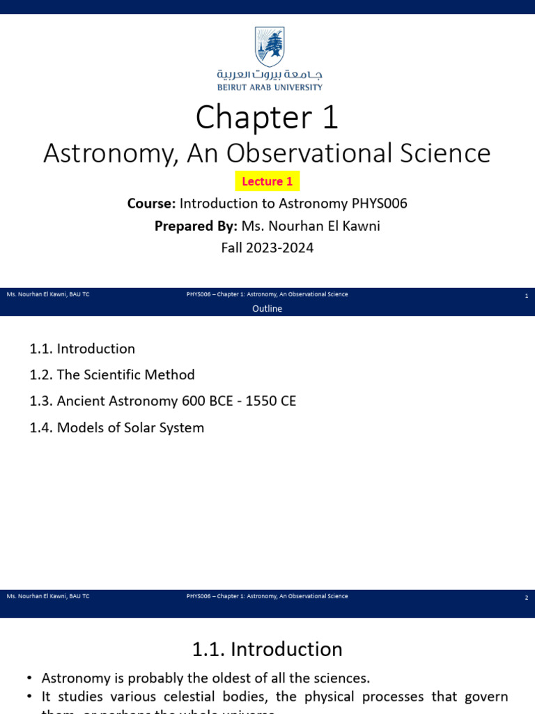 Chapter 1 Astronomy An Observational Science L1 | PDF | Heliocentrism ...