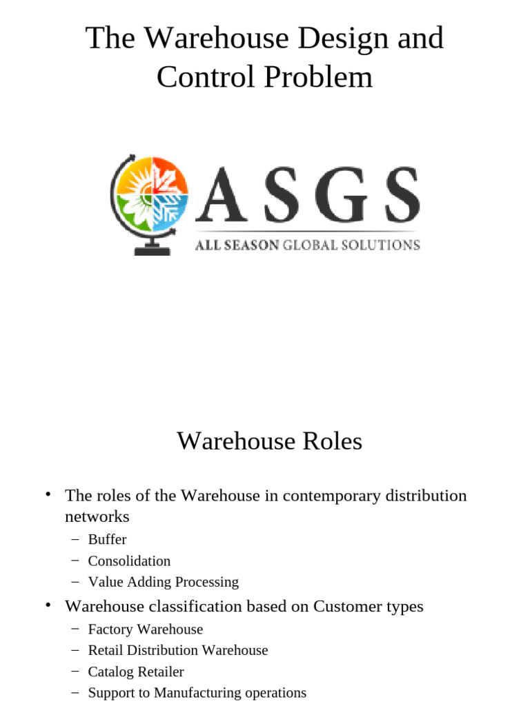 Warehouse Analysis Pdf