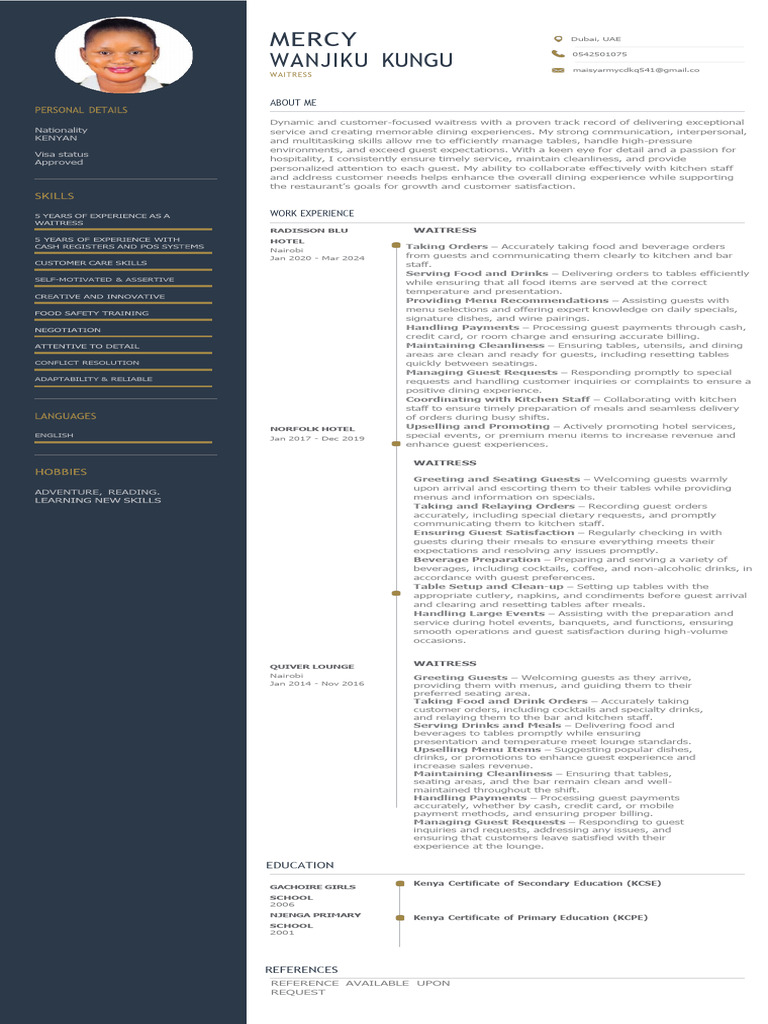 CV_MERCY_WANJIKU WAITRESS 204...PM...... | PDF