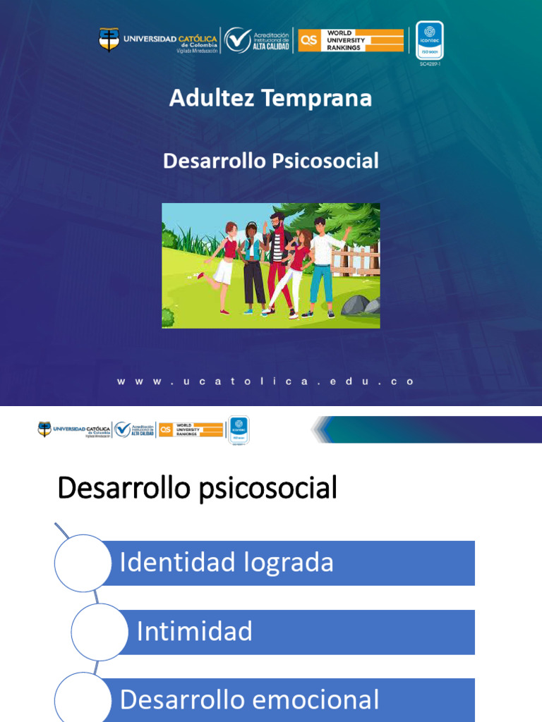 Adultez Temprana Desarrollo Psicosocial | PDF | Adultos | Amistad