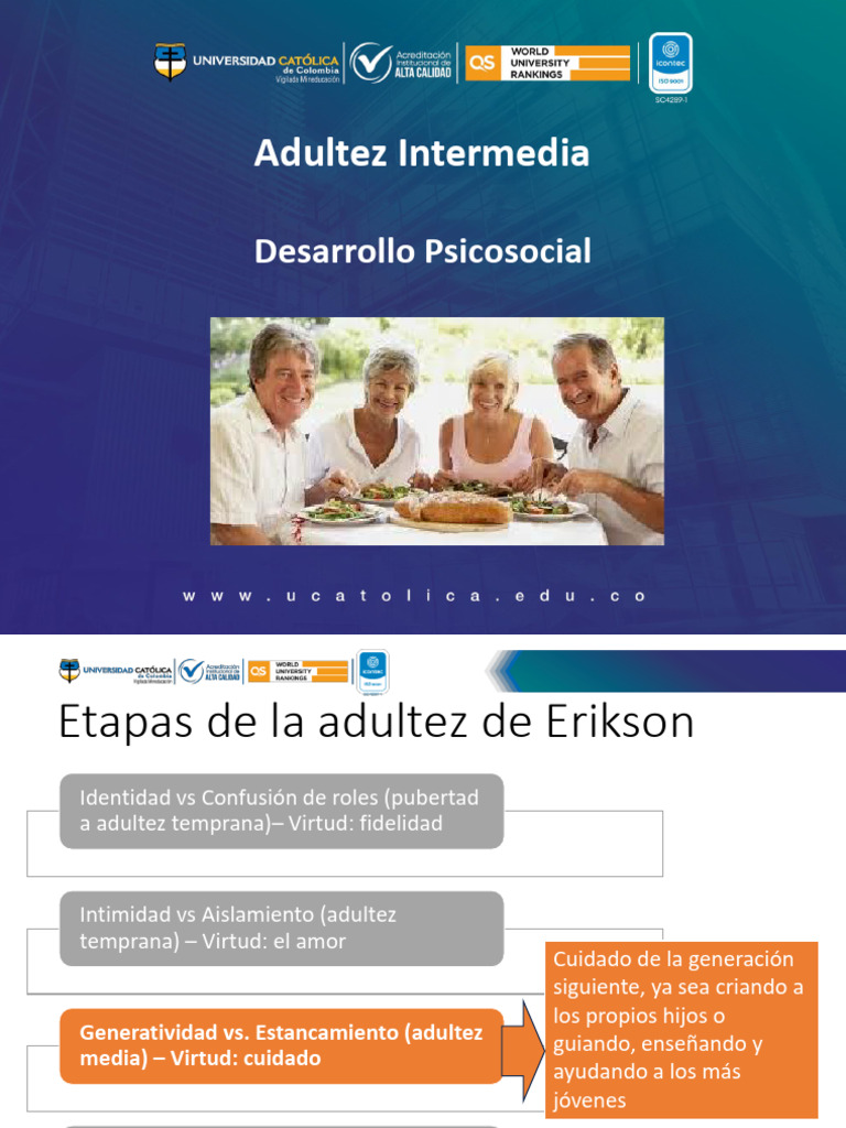 Adultez Intermedia Desarrollo Psicosocial | PDF | Adultos | Divorcio