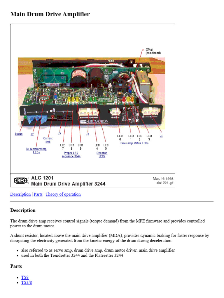 Main Drum Drive Amplifier | PDF